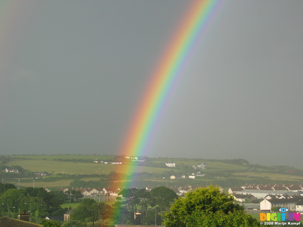 Picture 27058 Rainbow over fields and houses | 20080710 Rainbow | Photo ...