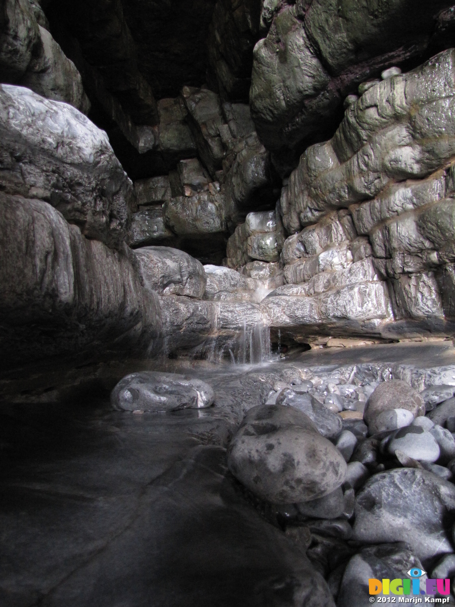 Picture SX25249 Waterfall in cliff cave | 20121117 Sunset over sea and ...